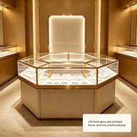 China Luxury Front Showcase with 5 Adjustable Glass Shelves, 50kg Per Shelf Weight Capacity, and Built-in Security Lock for sale