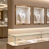 China Wall Mounted Display Case with 50kg Per Shelf Weight Capacity, Built-in LED Lighting System, and Adjustable Glass Shelves for sale