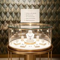 China Shatter-resistant Tempered Glass Jewelry Shop Design with Full-length Mirrors and Solid Back for Luxury Retail for sale
