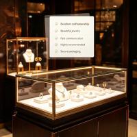 China 3-tier Jewelry Display Props with Customizable Finish and Ultra-Soft High-Density Velvet for Organized Showcases for sale