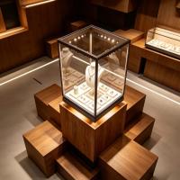 China Dimmable LED Spotlight Jewelry Display Stand with Customizable Design and Key-locking Mechanism for sale