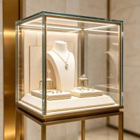 China Built-in Dimmable LED Lighting Jewelry Display Table with Low Counter Height and High-Security Locks for sale
