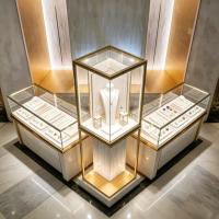 China Built-in Dimmable LED Lighting Jewelry Display Table with Low Counter Height and High-Security Locks for sale