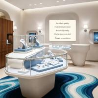 China Customizable Arrangement Jewelry Counter with Centralized Lock System and 12V Lighting for Secure Display for sale