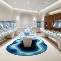 China Customizable Arrangement Jewelry Counter with Centralized Lock System and 12V Lighting for Secure Display for sale