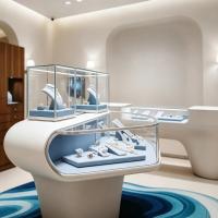 China Customizable Arrangement Jewelry Counter with Centralized Lock System and 12V Lighting for Secure Display for sale