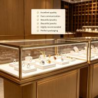 China Round Jewelry Showcase Counter with 12V Output Voltage and Centralized Lock System for Secure Display for sale