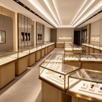 China Customized Shelf Dimensions Jewelry Display Table with Key Lock and Built-in Dimmable LED for Secure and Attractive Jewelry Presentation for sale
