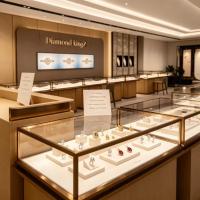 China Customized Shelf Dimensions Jewelry Display Table with Key Lock and Built-in Dimmable LED for Secure and Attractive Jewelry Presentation for sale