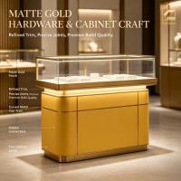 China Round Shape Jewelry Display Counter with Centralized Lock System and Customized Dimensions for Retail Spaces for sale