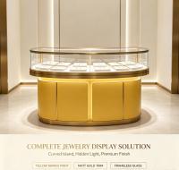 China Lockable Glass Doors Freestanding Display Unit with Built-in LED Lighting and Adjustable Glass Shelves for sale