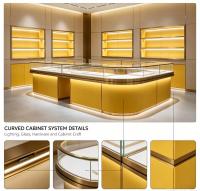 China Upright Display Case with Adjustable Glass Shelves Front Opening Soft-Close Doors and Black Powder Coated Finish for sale