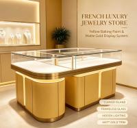 China Upright Display Case with Adjustable Glass Shelves Front Opening Soft-Close Doors and Black Powder Coated Finish for sale