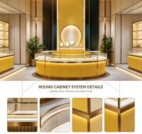 China Luxury Front Showcase with Secure Lock With Key, Adjustable Glass Shelves, and Precision LED Lighting System for sale