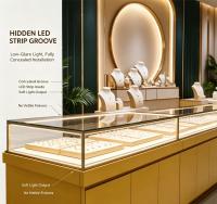 China Adjustable Glass Shelves Wall Mounted Display Case with Built-in LED Lighting System and Tempered Safety Glass for sale