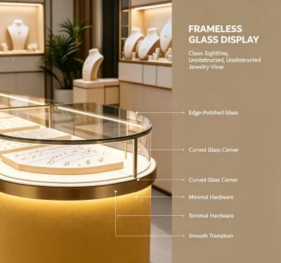 China Customized Wall Mounted Display Case with Built-in LED Lighting System and 50kg Shelf Weight Capacity for sale
