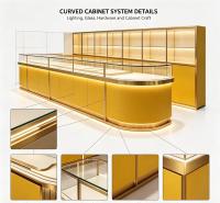 China Customized Wall Mounted Display Case with Built-in LED Lighting System and 50kg Shelf Weight Capacity for sale