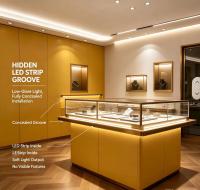 China Luxury Front Showcase with 50kg Per Shelf Weight Capacity, Ultra-Clear Low-Reflection Tempered Glass and Precision LED Lighting System for sale