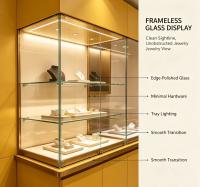 China Luxury Front Showcase with 50kg Per Shelf Weight Capacity, Ultra-Clear Low-Reflection Tempered Glass and Precision LED Lighting System for sale