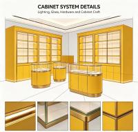 China Luxury Front Showcase with 50kg Per Shelf Weight Capacity, Ultra-Clear Low-Reflection Tempered Glass and Precision LED Lighting System for sale