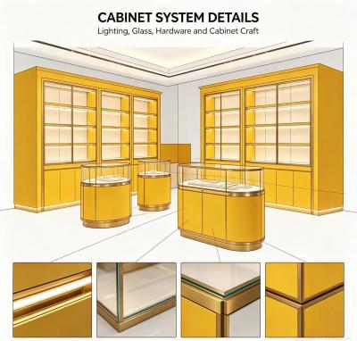 China Luxury Front Showcase with 50kg Per Shelf Weight Capacity, Ultra-Clear Low-Reflection Tempered Glass and Precision LED Lighting System for sale