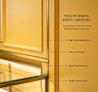 China Luxury Front Showcase with 50kg Per Shelf Capacity, Tempered Glass And Solid Wood Construction, and Precision LED Lighting System for sale