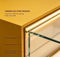 China Luxury Front Showcase with 50kg Per Shelf Capacity, Tempered Glass And Solid Wood Construction, and Precision LED Lighting System for sale