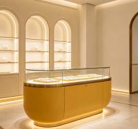 China Customized Wall Mounted Display Case with Adjustable Glass Shelves and Built-in LED Lighting System for sale