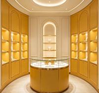 China Customized Wall Mounted Display Case with Adjustable Glass Shelves and Built-in LED Lighting System for sale