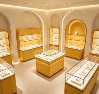 China Customized Wall Mounted Display Case with Adjustable Glass Shelves and Built-in LED Lighting System for sale