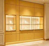 China Luxury Front Showcase with 50kg Per Shelf Capacity, Powder Coated Finish, and Front Opening Soft-Close Doors for sale