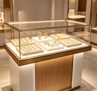 China 50kg Per Shelf Wall Mounted Display Case with LED Lighting and Solid Back for Retail Display for sale