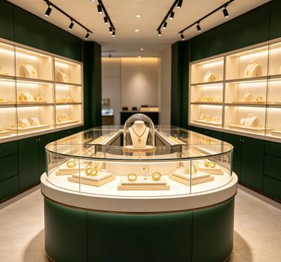 China Customized Overall Dimensions Wall Mounted Display Case with 3 Adjustable Shelves and Top LED Spotlights And Strip Lighting for sale