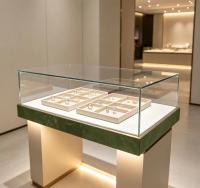 China Wall Mounted Display Case with Top-mounted LED Spotlights Key Lock and Installation Hardware Included for sale