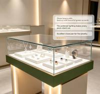 China Wall Mounted Display Case with Top-mounted LED Spotlights Key Lock and Installation Hardware Included for sale