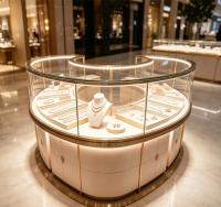 China Luxury Jewelry Store Layout with 90KG Display Case Weight LED Spotlights and Polished Marble Flooring for sale