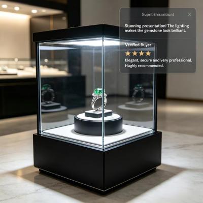 China Luxury Jewelry Store Layout with White And Gold Color Scheme Polished Marble Flooring and Aluminium Frame Material for sale
