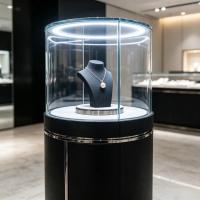 China Luxury Jewelry Store Layout with White And Gold Color Scheme Polished Marble Flooring and Aluminium Frame Material for sale