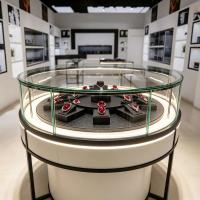 China Luxury Jewelry Store Layout with Aluminium Frame Material 90KG Display Case Weight and Custom Logo Signage for sale