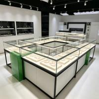 China Luxury Jewelry Store Layout with Aluminium Frame Material 90KG Display Case Weight and Custom Logo Signage for sale