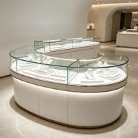 China Assembly Required Jewelry Display Table with Built-in Key Lock and Dimmable High-CRI LED Lighting Featuring 12 Display Compartments for sale