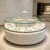 China Assembly Required Jewelry Display Table with Built-in Key Lock and Dimmable High-CRI LED Lighting Featuring 12 Display Compartments for sale
