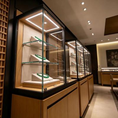 China High CRI LED Lighting Jewelry Display Table with Lockable Compartments and Scratch-resistant Finish for sale