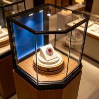 China High CRI LED Lighting Jewelry Display Table with Lockable Compartments and Scratch-resistant Finish for sale