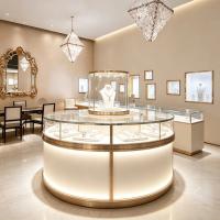 China Durable Jewelry Display Table with 12 Display Compartments, Built-in Key Lock, and Dimmable High-CRI LED Lighting for sale