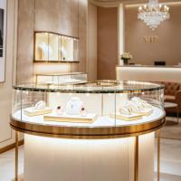 China Upright Display Case with Built-in Top Hanging LED Spotlight and Adjustable Glass Shelves for Durable Corrosion-Resistant Display for sale