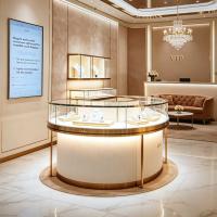 China Upright Display Case with Built-in Top Hanging LED Spotlight and Adjustable Glass Shelves for Durable Corrosion-Resistant Display for sale