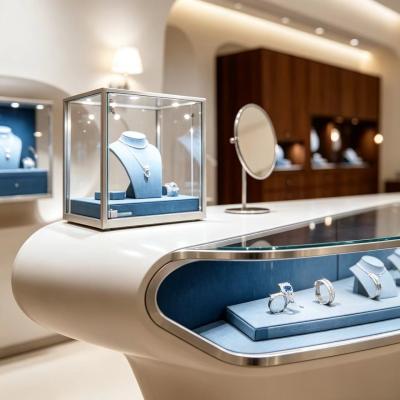 China Lightweight 0.065 Kg Jewelry Display Props with Smooth And Soft Surface Texture and Built-in Dimmable LED Lighting System for sale