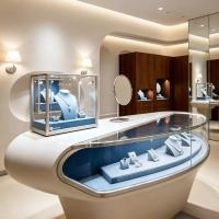 China Lightweight 0.065 Kg Jewelry Display Props with Smooth And Soft Surface Texture and Built-in Dimmable LED Lighting System for sale