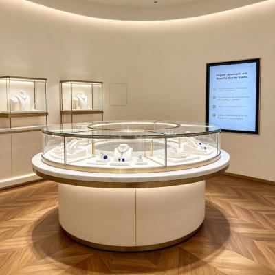 China Tempered Glass And Stainless Steel Jewelry Counter No Assembly Required Modern Display Counter Suitable For Jewelry Shops for sale